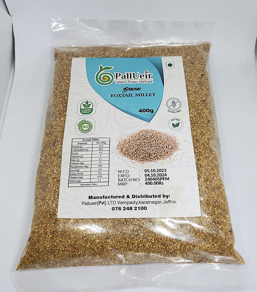Foxtail Millet | Thinai | தினை | 400g Unpolished Rice |100% Gluten Free ...